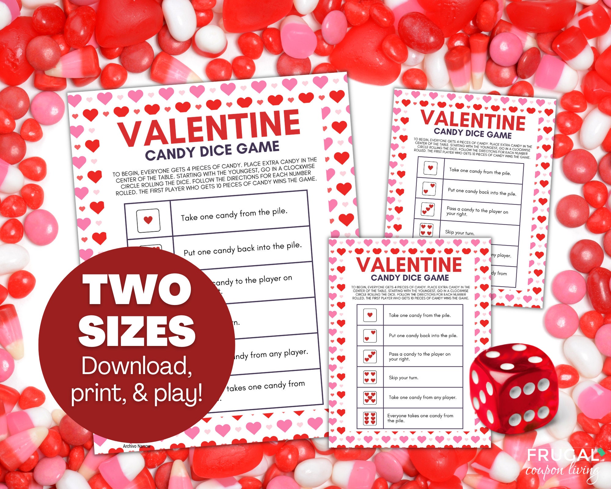 Valentine Candy Game With Dice | Editable Valentine Game for Kids | Fun ...