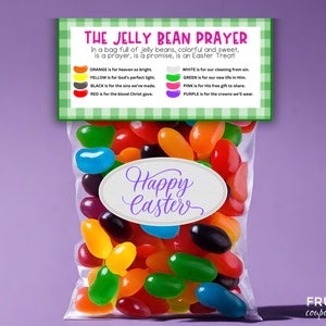 Easter Gift Tag + Easter Bag Topper Jelly Bean Prayer Printable ...