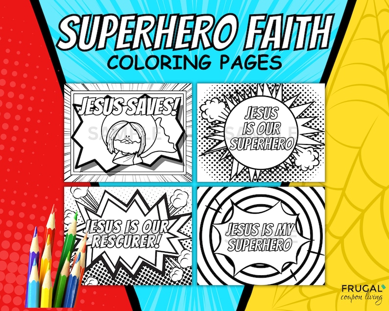 Hero Faith Bible Verse Scripture Coloring Pages, Jesus Saves Christian ...