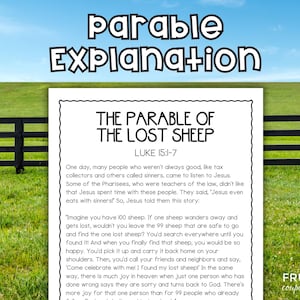 The Parable of the Lost Sheep Craft for Kids, Jesus Leaves the 99 Bible ...