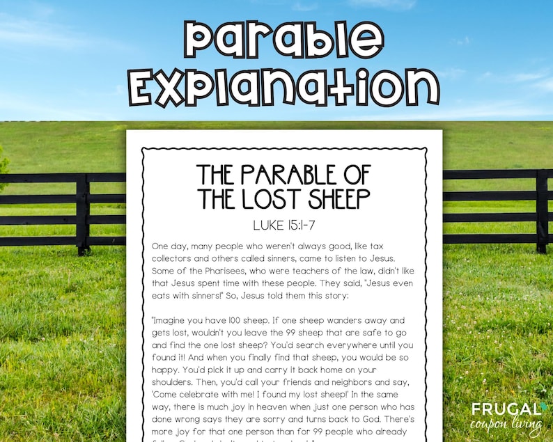The Parable of the Lost Sheep Craft for Kids, Jesus Leaves the 99 Bible ...