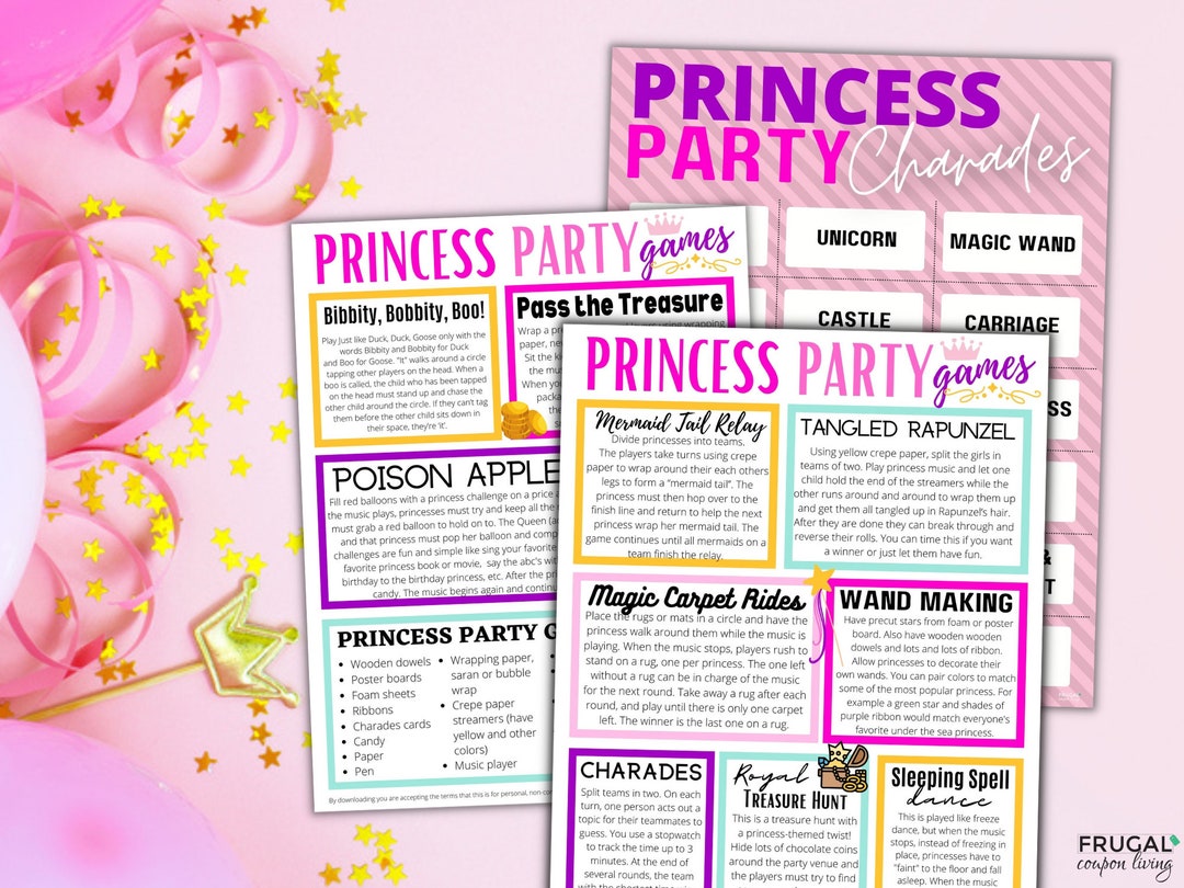Princess Birthday Party Games for Girls 10 Princess Themed Birthday ...