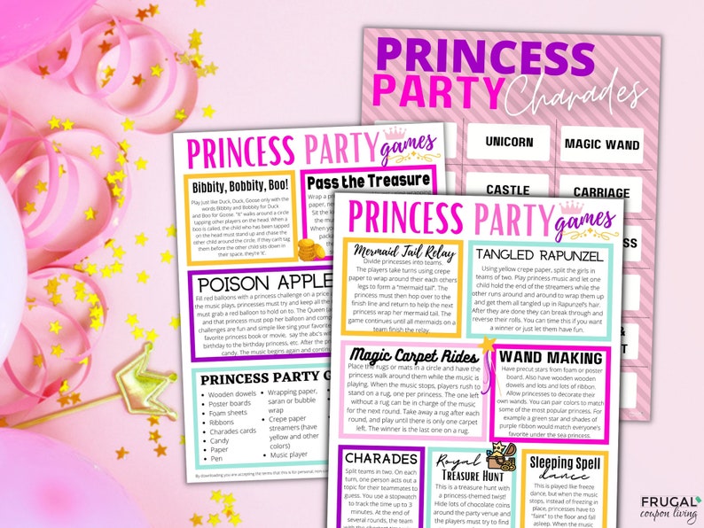 Princess Birthday Party Games for Girls | 10 Princess Themed Birthday ...