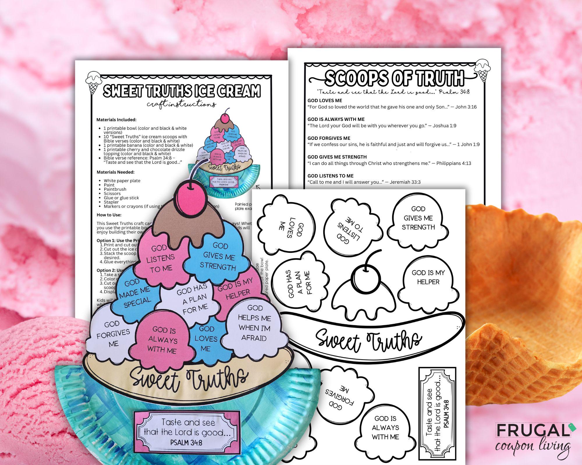 Ice Cream Craft for Kids, Taste & See That the Lord is Good Psalm 34:8 ...