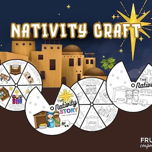 Nativity Craft Christmas Sunday School Lesson | Kids' Nativity Coloring ...