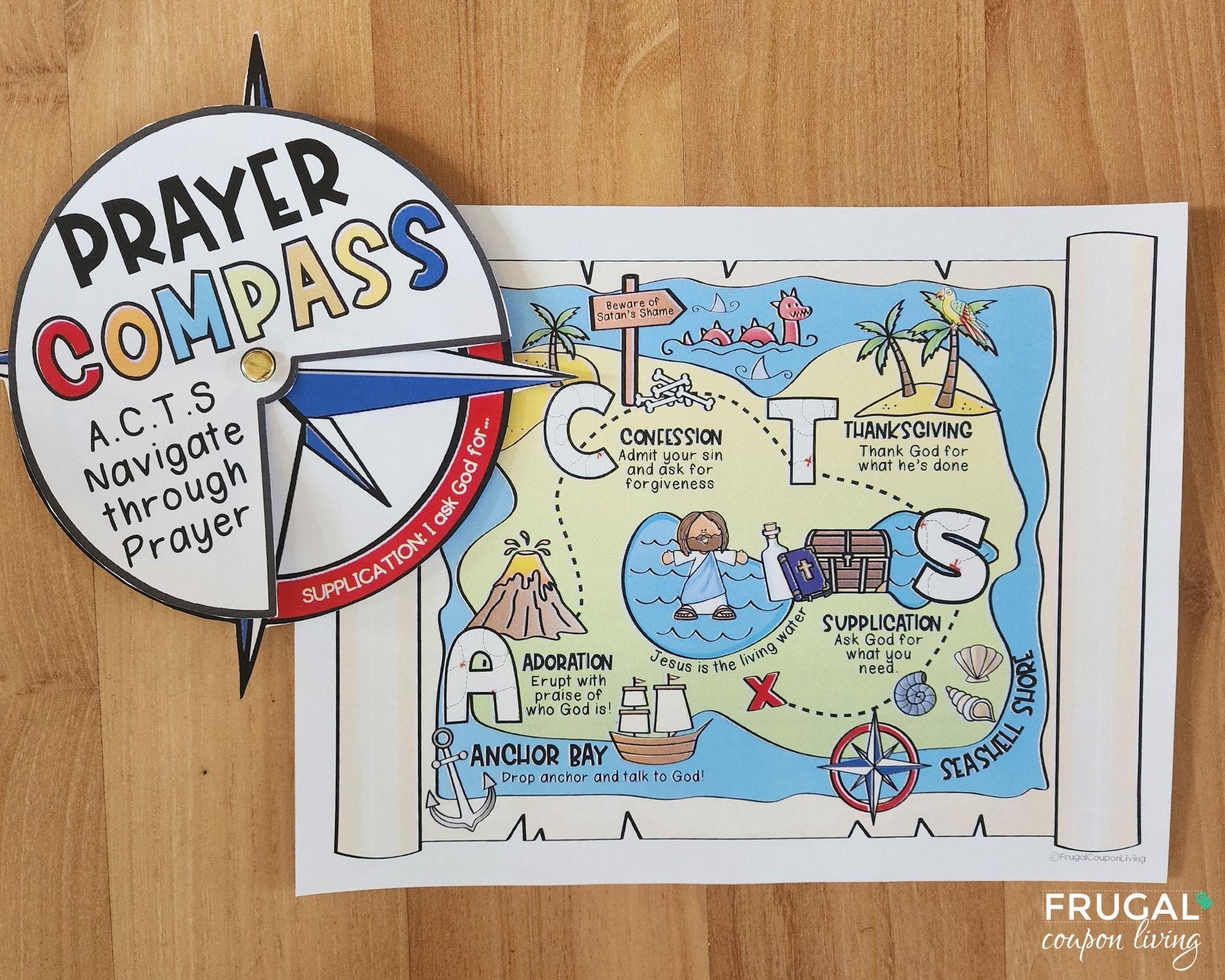 How to Pray ACTS Prayer, Navigate ACTS Method Prayer Model Coloring ...