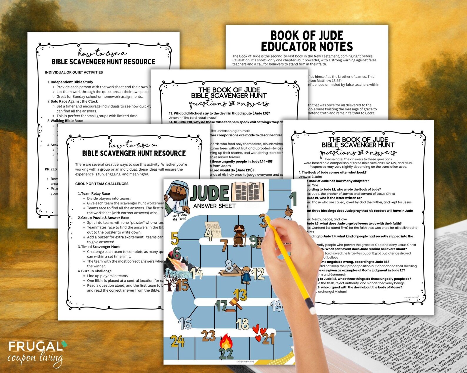 Jude Bible Scavenger Hunt, General Letters New Testament Bible Trivia ...