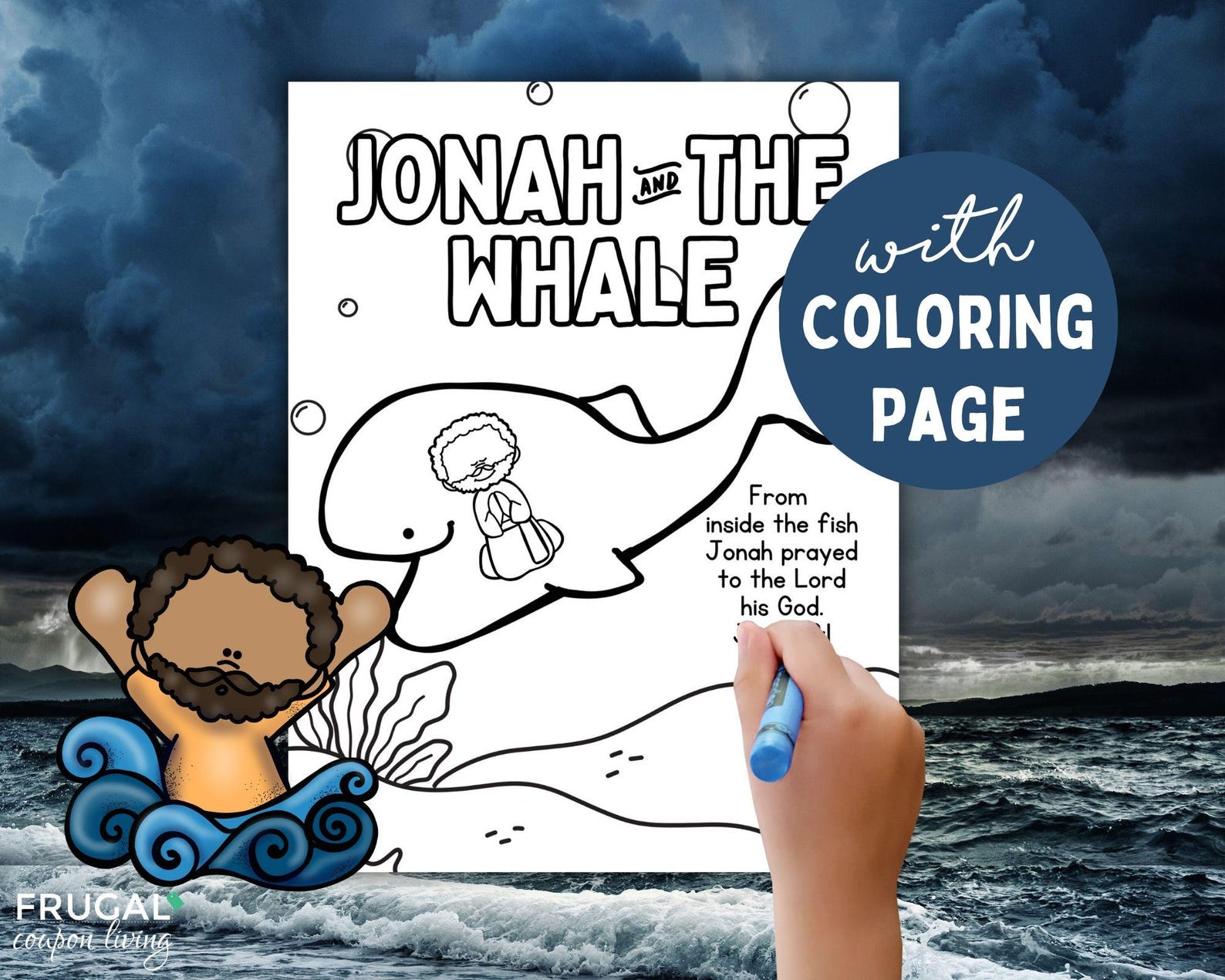 Jonah and the Whale Craft for Kids, Jonah and the Big Fish Bible Story ...