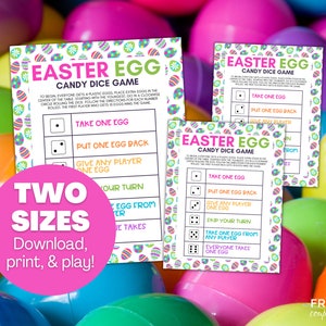 Easter Candy Dice Game | Editable Easter Egg Gift Exchange Game | Fun ...