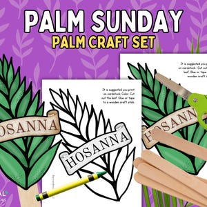 Palm Sunday Craft for Kids, Hosanna Palm Craft Printable With Hosanna ...