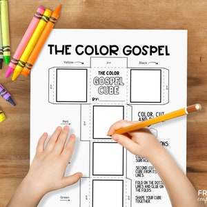 Color Gospel Message Cube for Kids, 3-D Cube Printable Message of ...