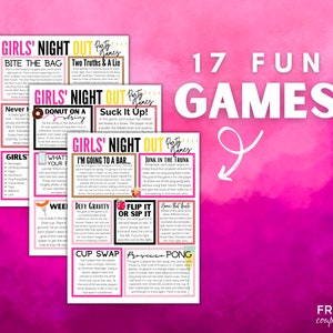 Girls Night Games Printable, 17 Ladies Night Out Games, Galentine's Day ...