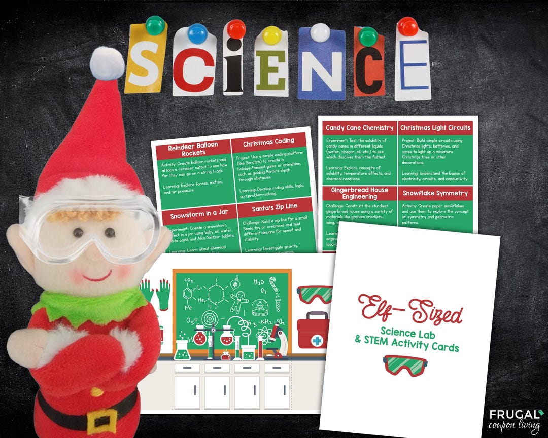 Elf Scientist Props Printable, DIY STEAM Activities for Christmas Elf ...