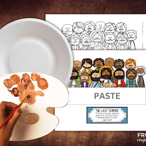 The Last Supper Kids Craft, Jesus & the 12 Disciples Paper Plate Bible ...