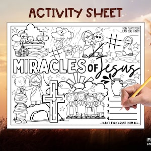 37 Miracles of Jesus in Chronological Order Printable Activity Pack ...