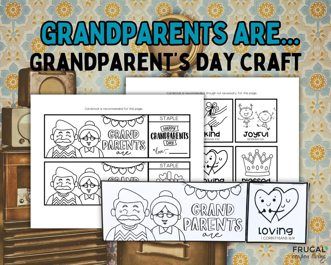 Grandparents Day Bible Craft for Kids, Scripture & Attribute of ...