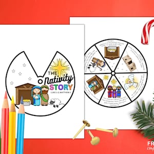 Nativity Craft Christmas Sunday School Lesson | Kids' Nativity Coloring ...