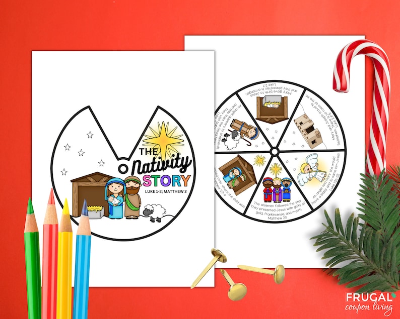 Nativity Craft Christmas Sunday School Lesson | Kids' Nativity Coloring ...