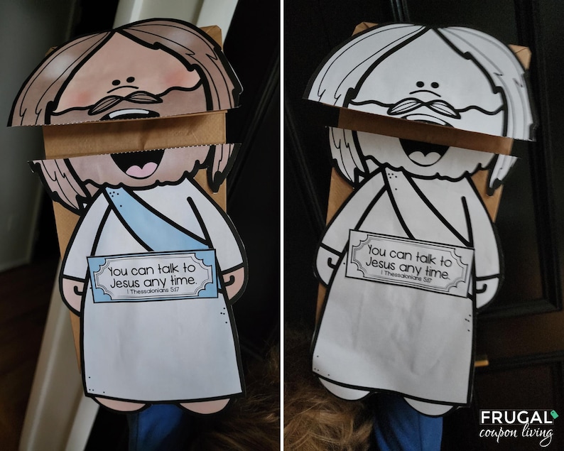 Talk to Jesus Puppet Craft for Kids, How to Talk to Jesus Christian ...