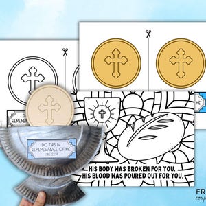 Communion Craft, Bread and Wine Chalice Paper Plate, Kids Holy Week ...