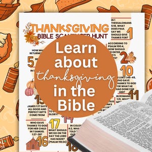 Thanksgiving Scavenger Hunt, Christian Thanksgiving Trivia Printable ...