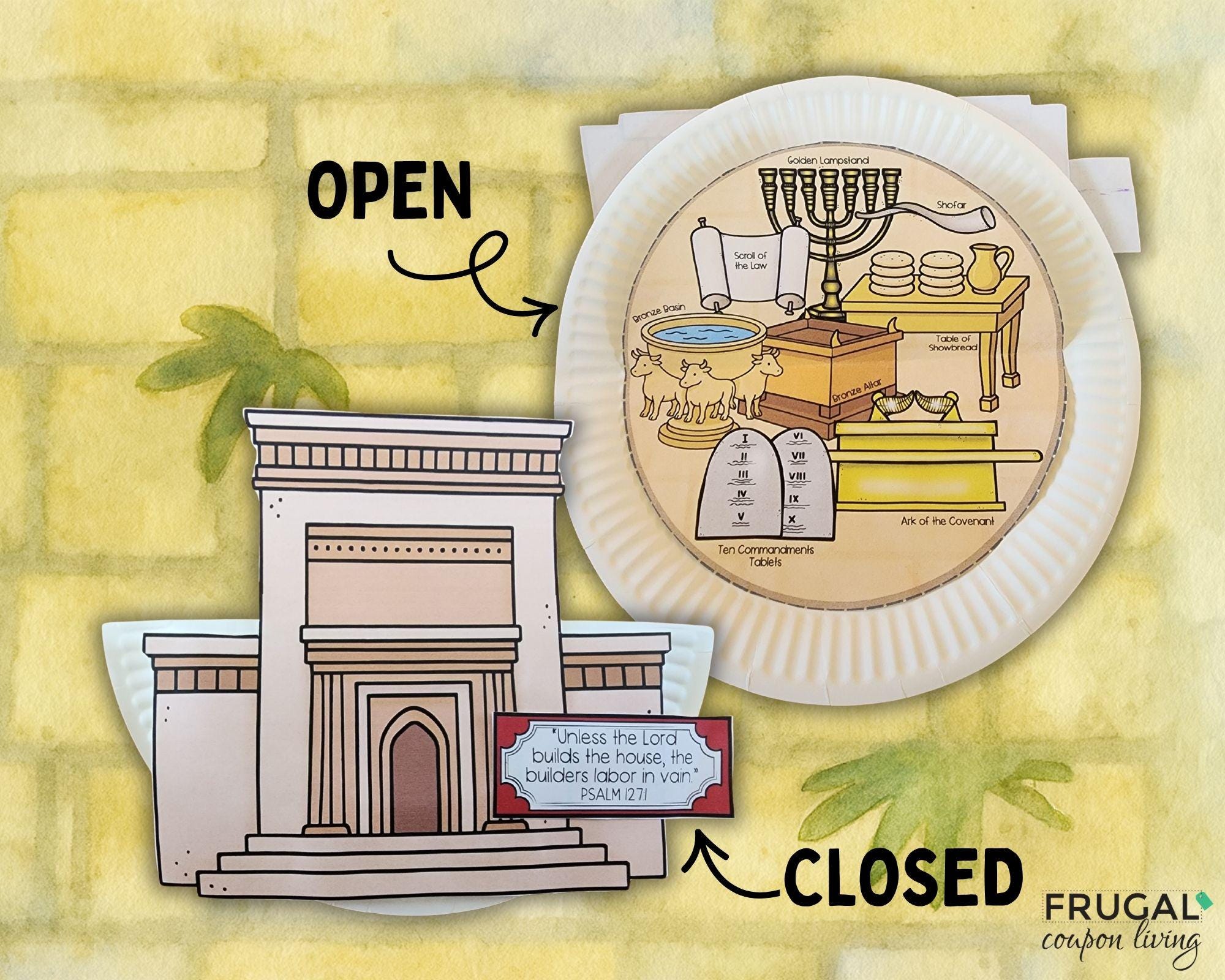 Solomon Builds the Temple Craft Paper Plate and Activity Sheet, 1 Kings ...
