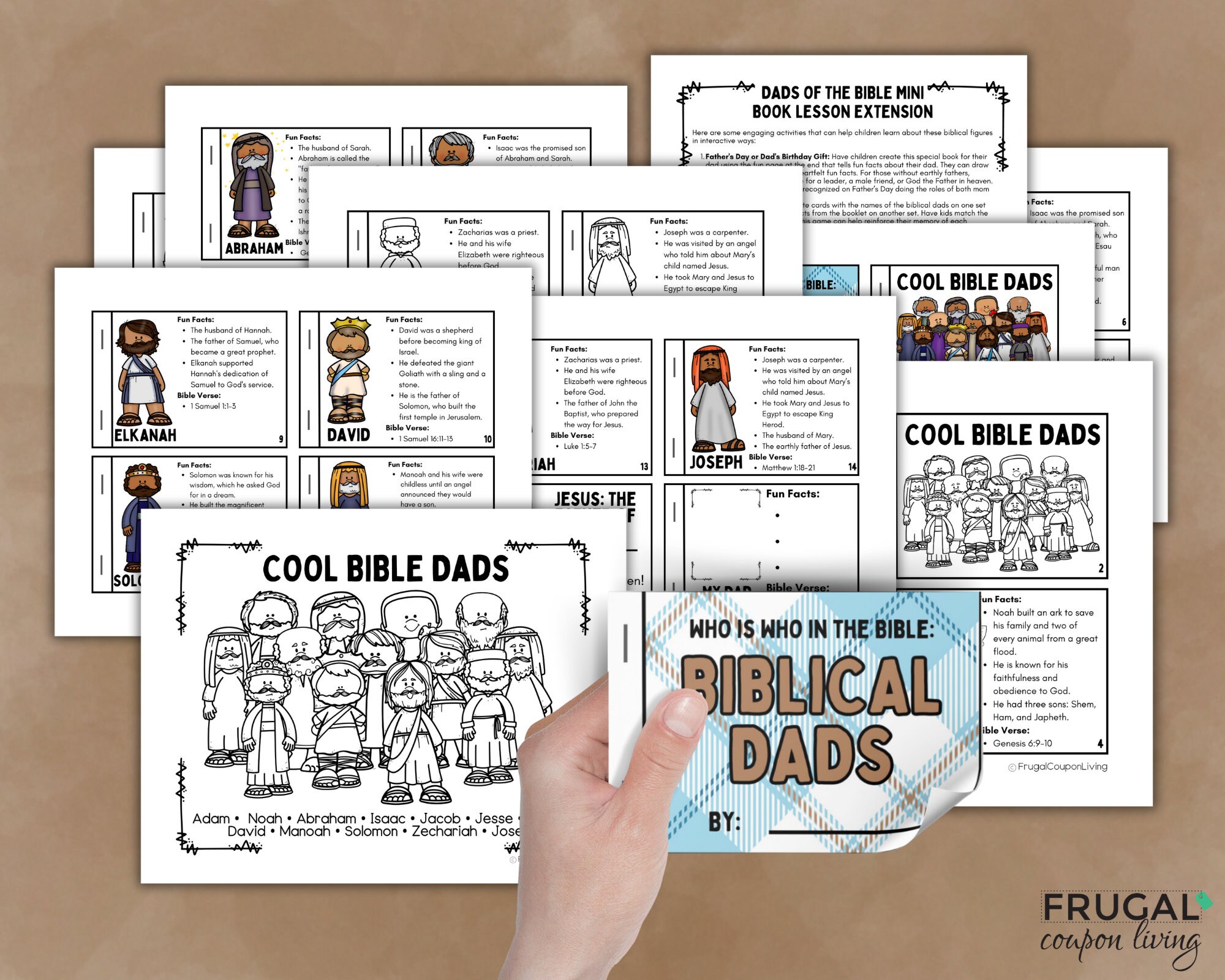 Men of the Bible Printable Mini Book, DIY Dads of the Bible Activity ...