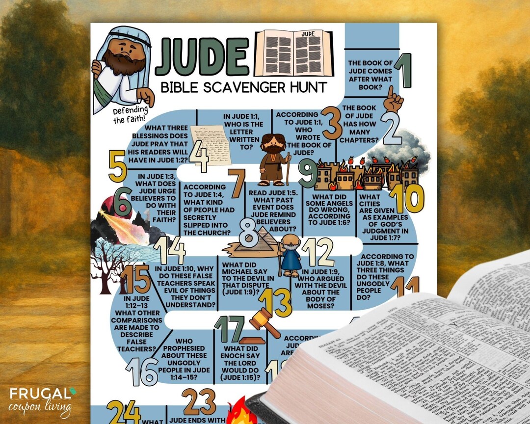 Jude Bible Scavenger Hunt, General Letters New Testament Bible Trivia ...