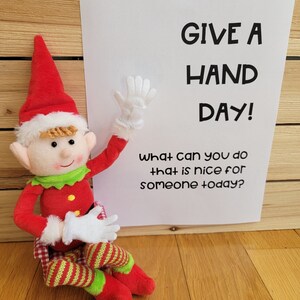 Give a Hand Day Elf Prop Printable | Encourage Good Deeds This ...