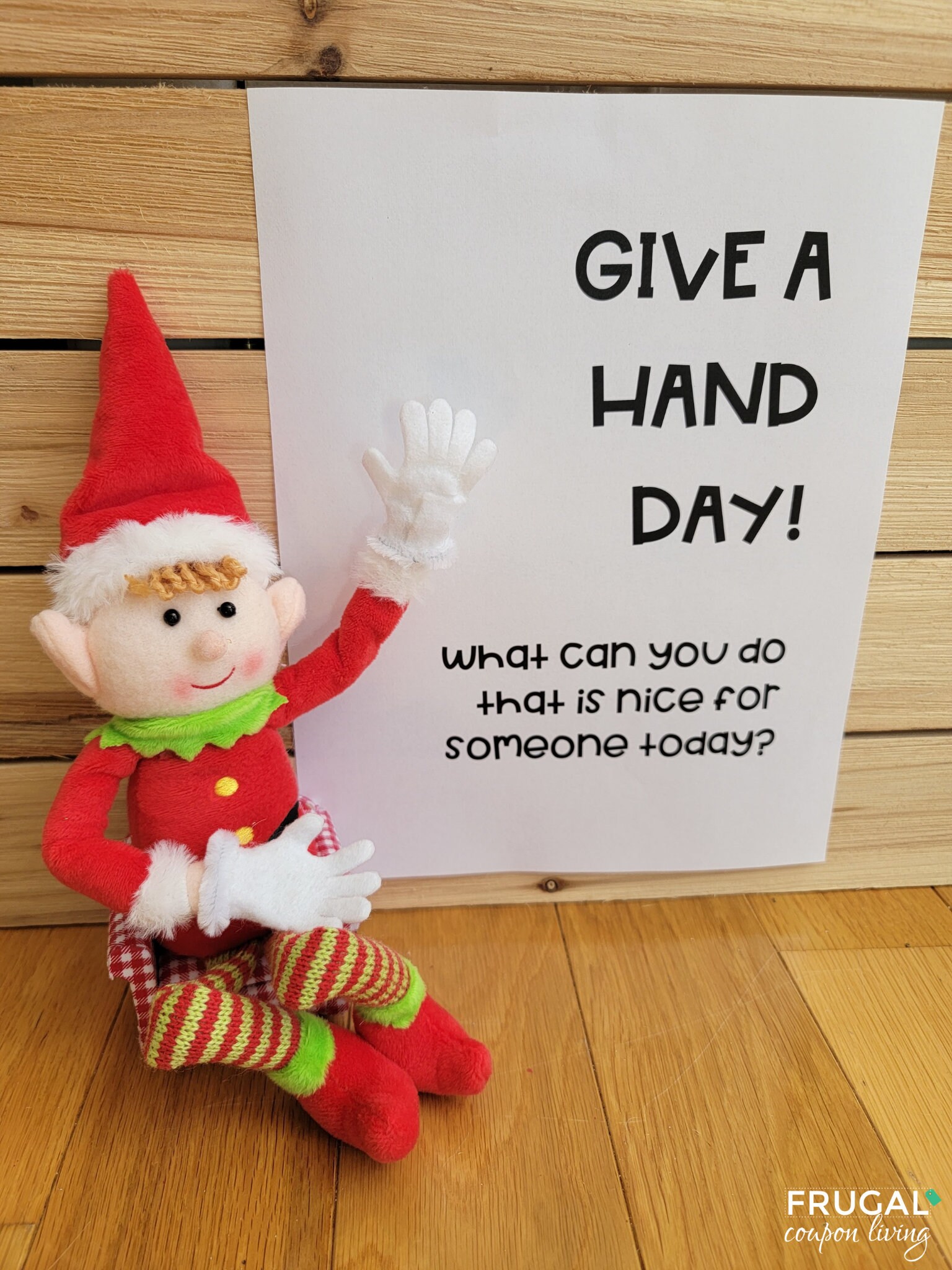 Give a Hand Day Elf Prop Printable Encourage Good Deeds This - Etsy