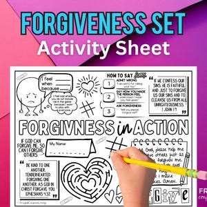 Forgiveness Craft Set for Kids, Bible-themed Activities, Forgiveness ...