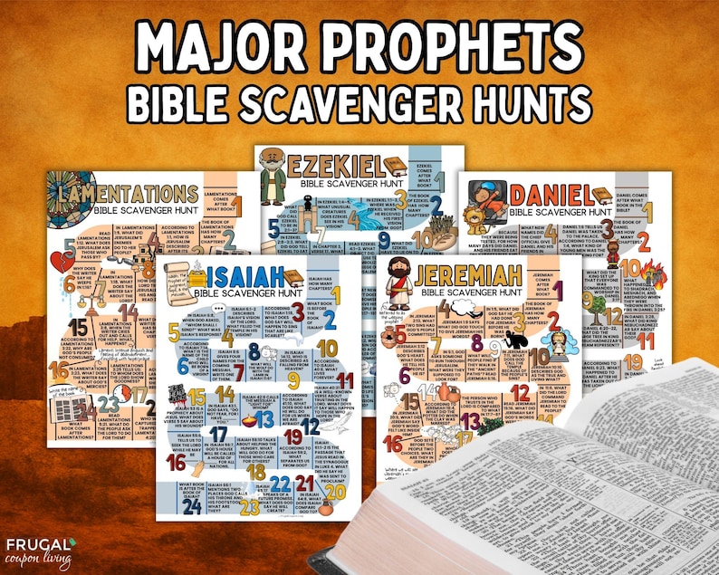 Old Testament Bible Scavenger Hunt Bundle, Full Bible Study Set of 39 ...