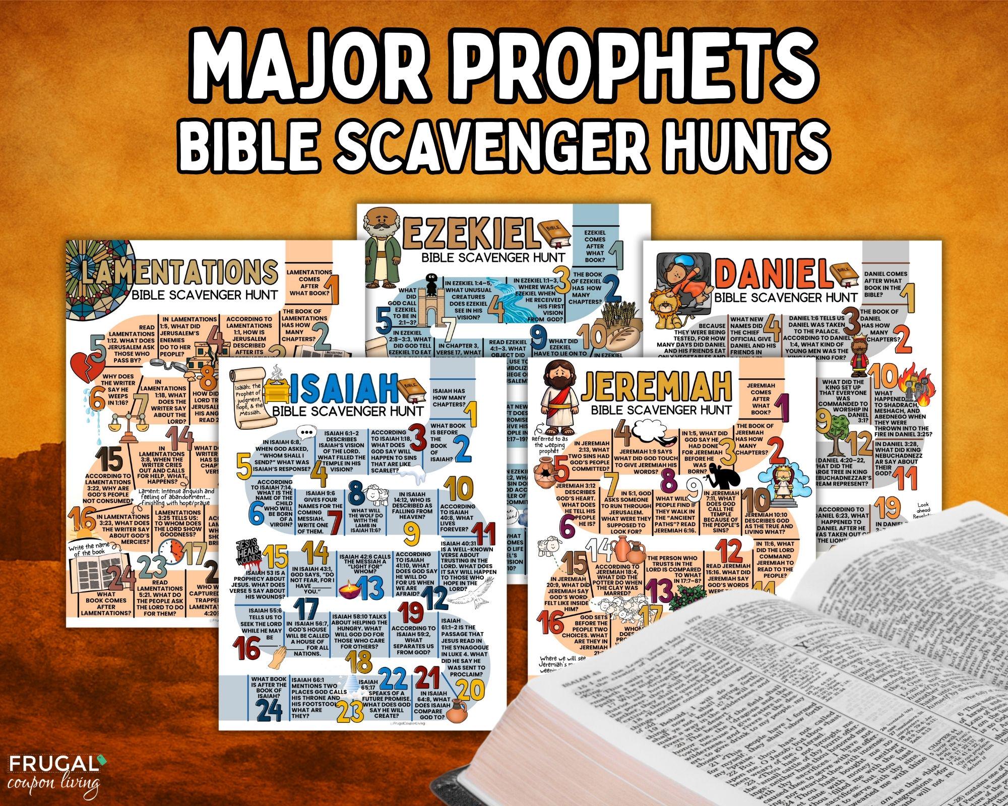 Old Testament Bible Scavenger Hunt Bundle, Full Bible Study Set of 39 ...