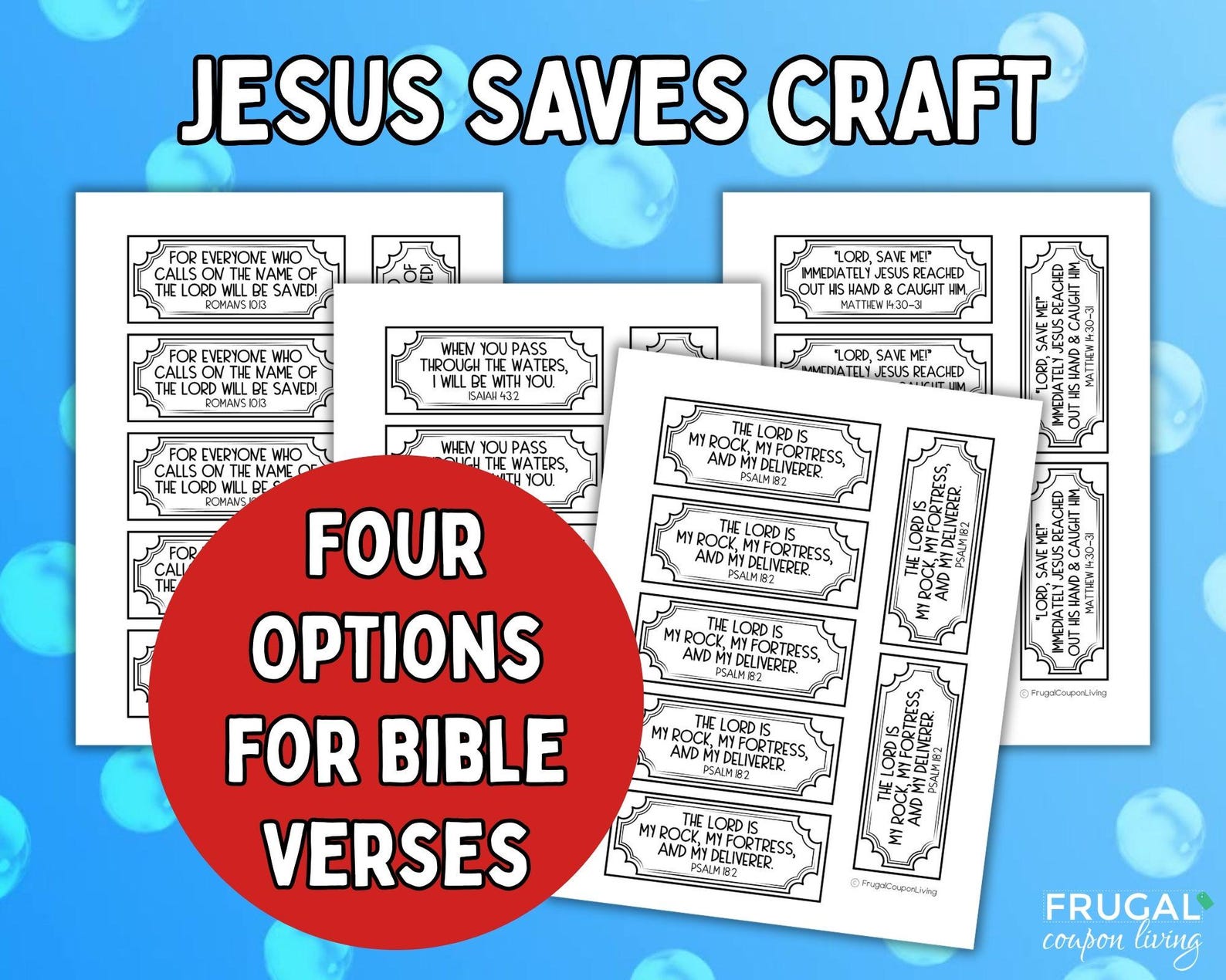 Jesus is My Lifesaver Craft for Kids, Jesus Saves VBS Summer Paper ...