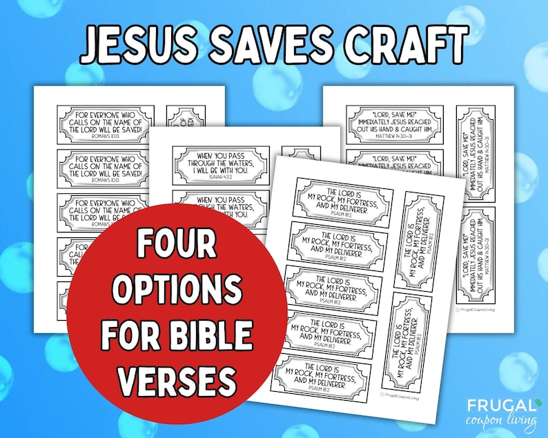 Jesus is My Lifesaver Craft for Kids, Jesus Saves VBS Summer Paper ...