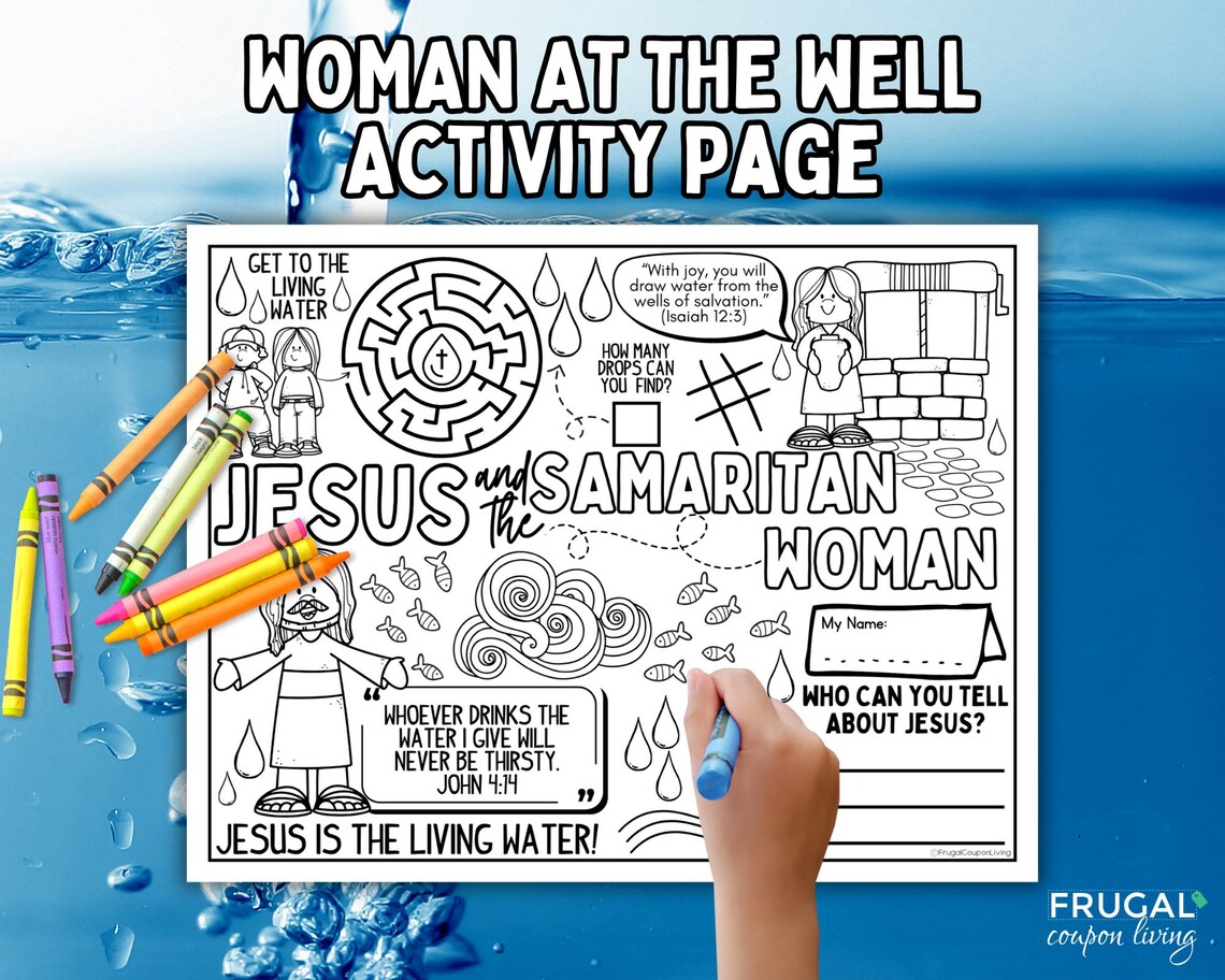 Jesus Talks to a Samaritan Woman at the Well Craft Set, John 4:1-42 ...