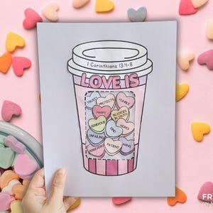 Love Is... Bible Verse Craft for Kids, 1 Corinthians 13:4-8 Valentine's ...