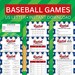 Baseball Games Printables Dice Baseball Game Baseball - Etsy