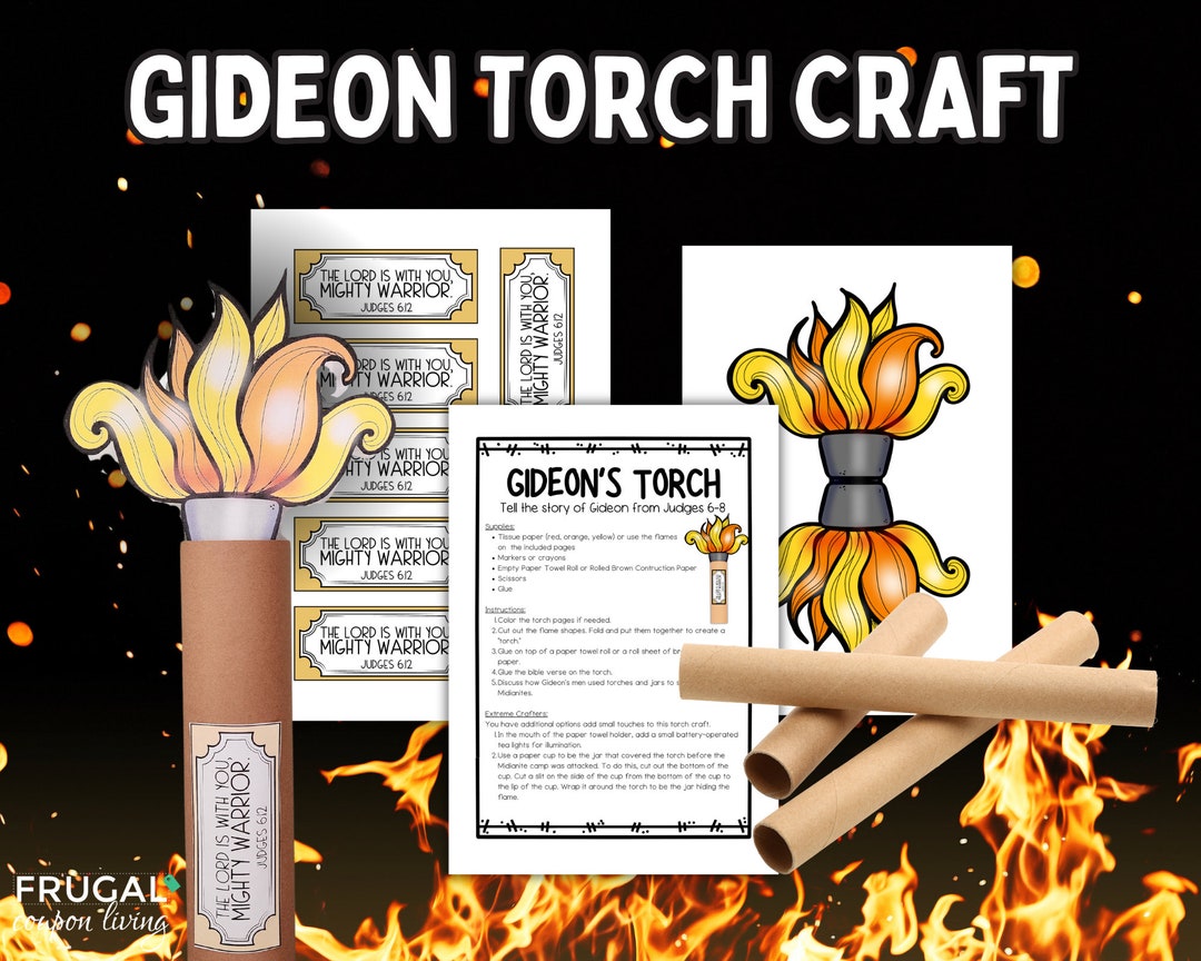 Gideon Torch Craft for Kids, DIY Paper Torch Gideon's Army of 300, 3-D ...