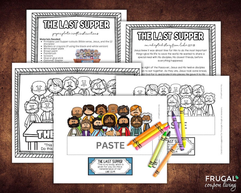 The Last Supper Kids Craft, Jesus & the 12 Disciples Paper Plate Bible ...