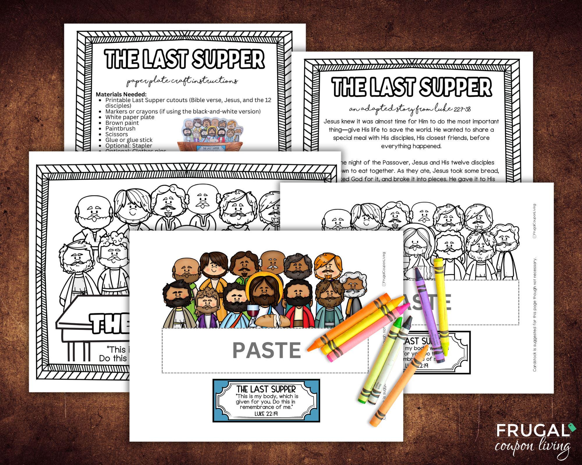 The Last Supper Kids Craft, Jesus & the 12 Disciples Paper Plate Bible ...