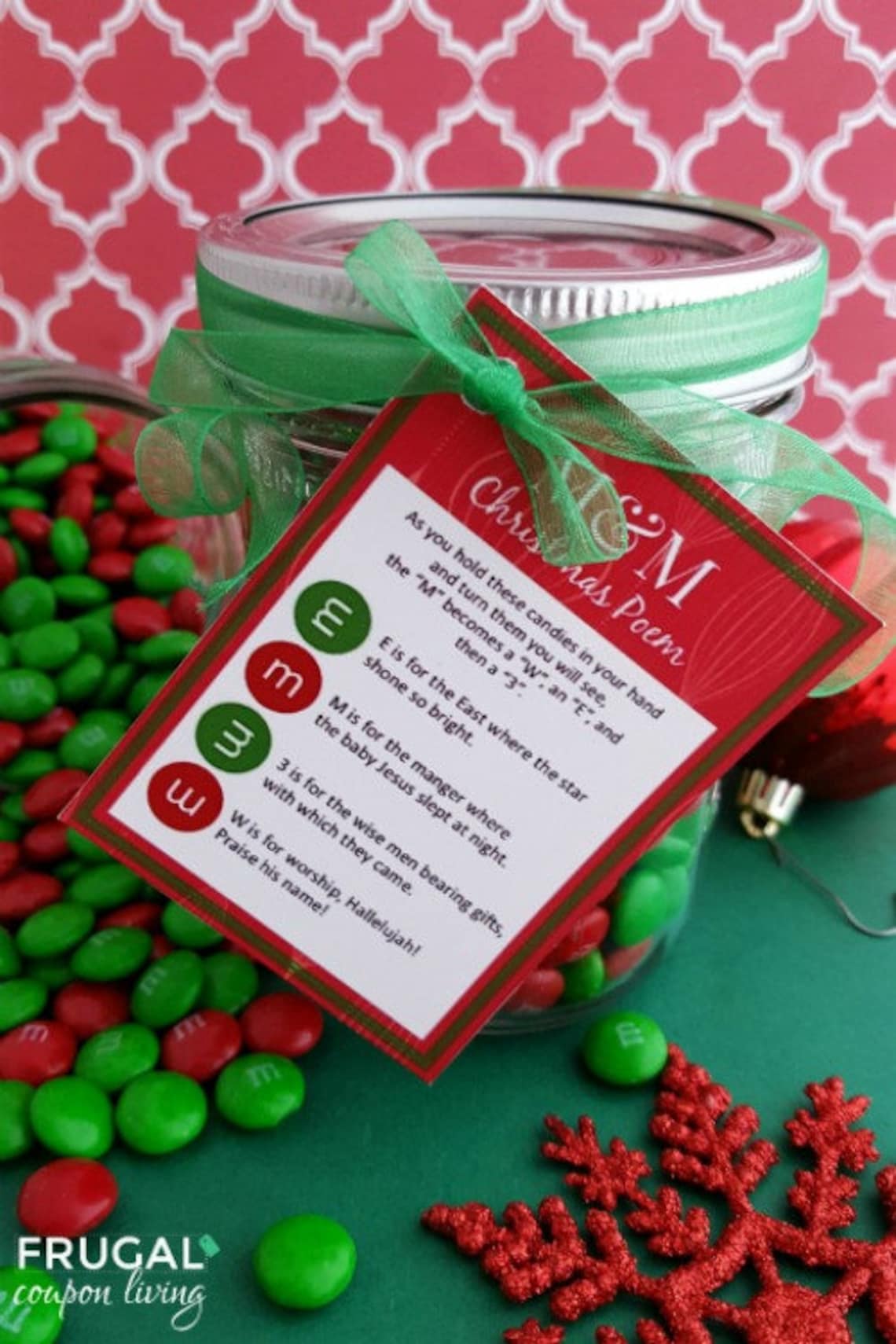 Christmas M&M Gift Tag Christmas Poem Gift Idea for a - Etsy