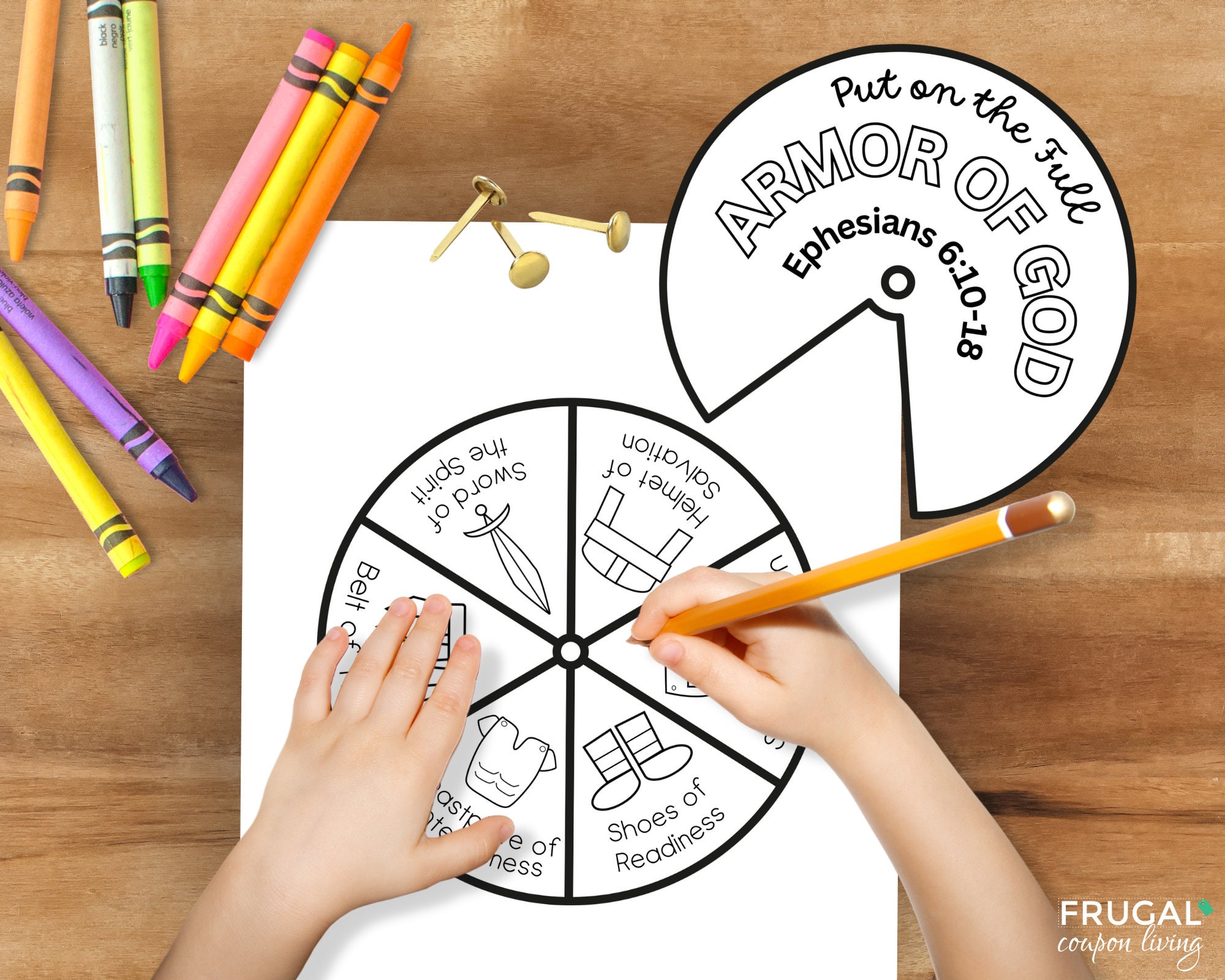 Armor of God Coloring Wheel | Armor of God Sunday School Craft ...