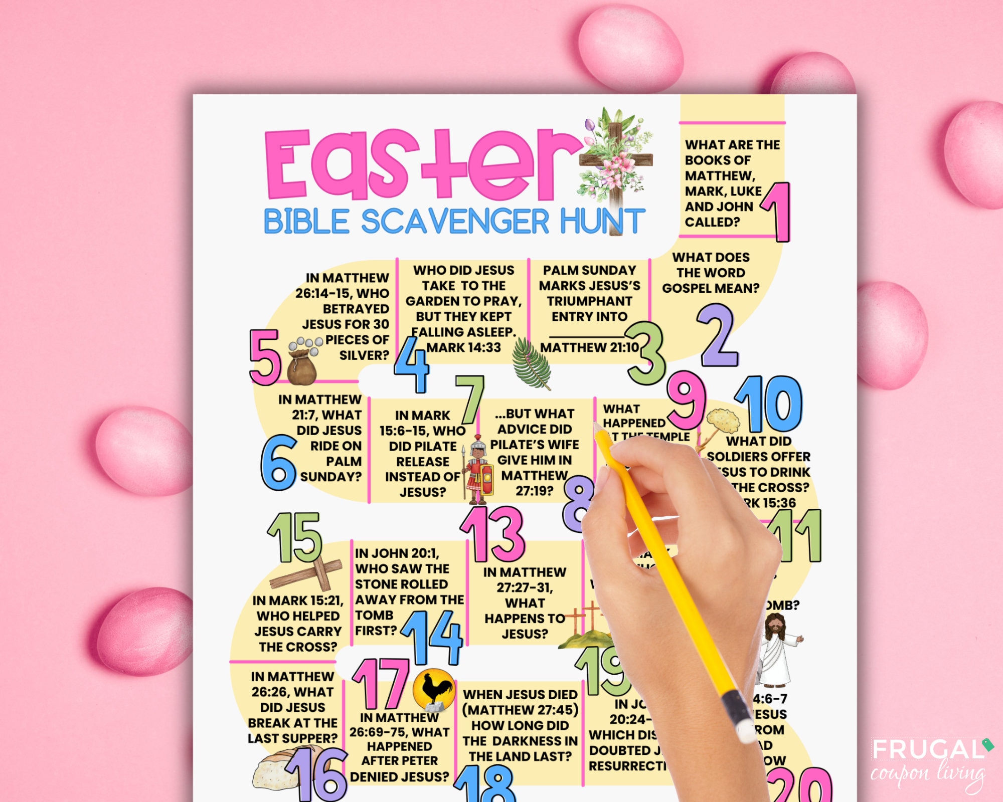 Easter Bible Scavenger Hunt Printable, Bible Scavenger Hunt Easter ...