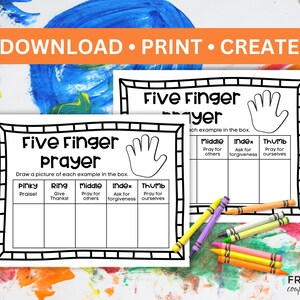 5 Finger Prayer Printable | 5 Finger Prayer Method, Sunday School ...