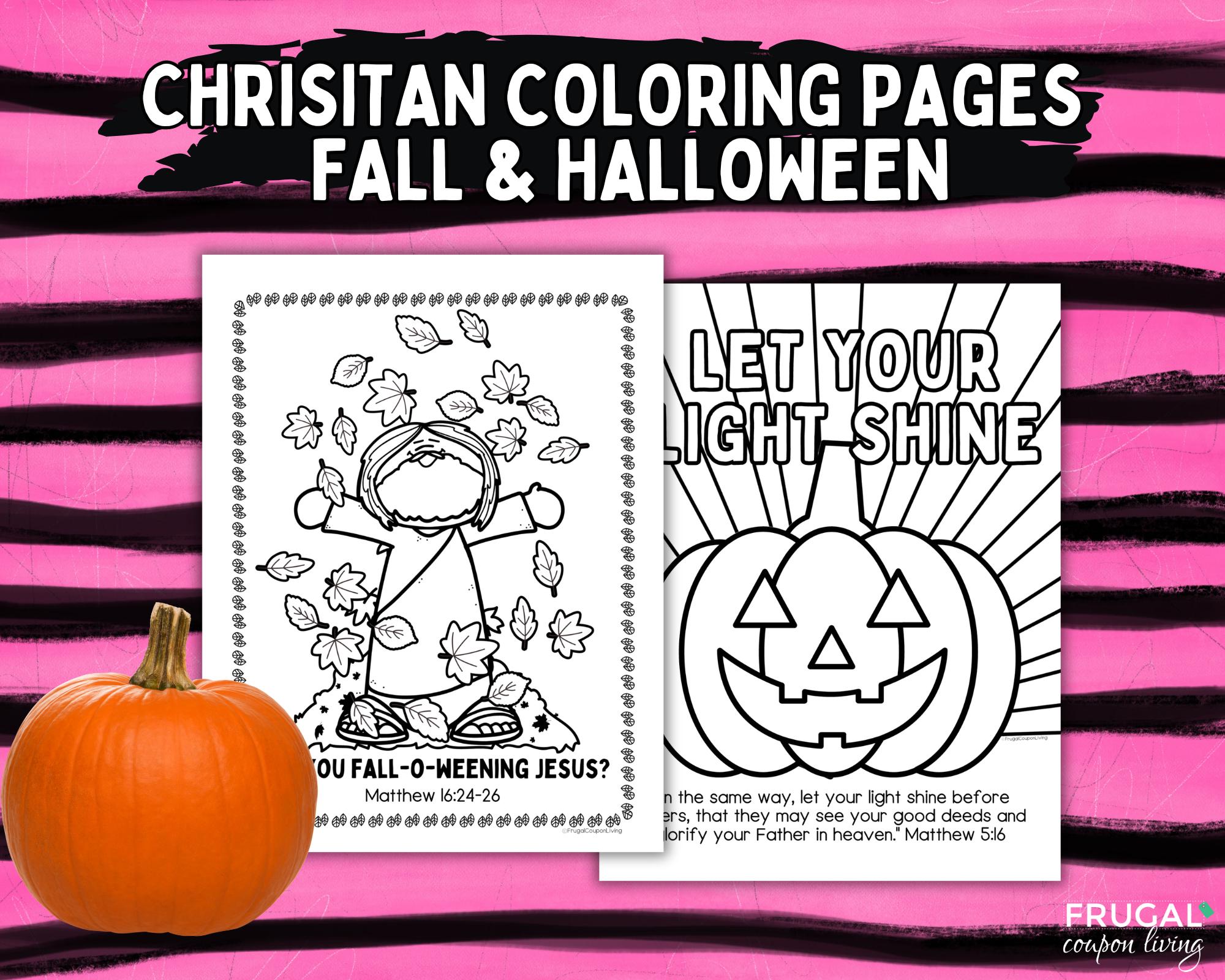 Christian Halloween Coloring Pages for Kids, Printable Halloween ...