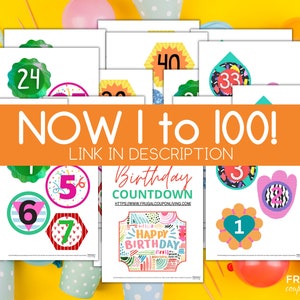 Birthday Countdown Gift Tags | Birthday Countdown Ideas - Gifts for ...