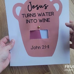 Jesus Turns Water Into Wine Story & Bible Wheel Craft for Kids, Wedding ...