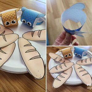 Bread and Fish Jesus Craft for Kids, 3-D Children's Church Activity ...