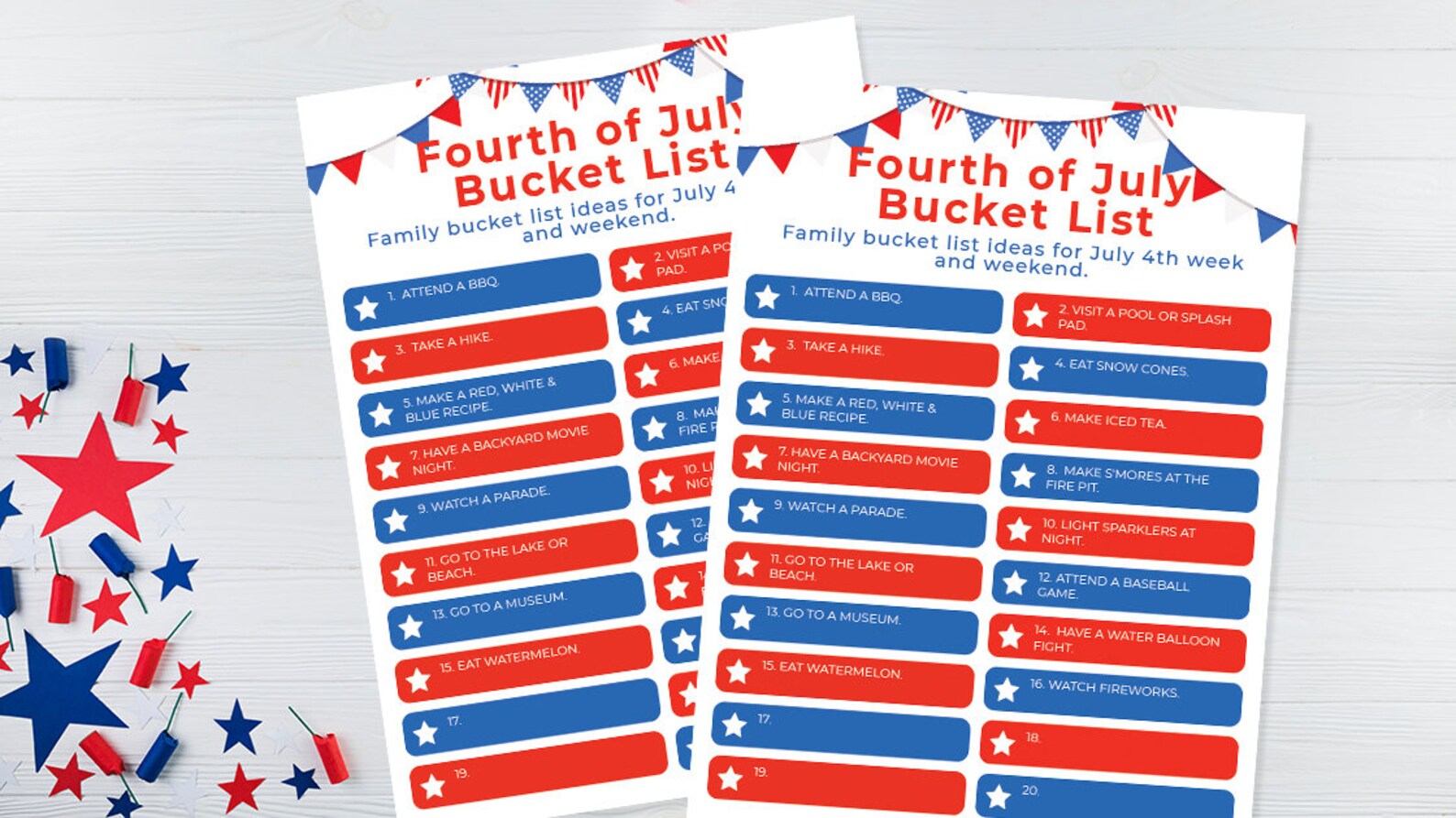 Bucket List Printable Set 2023 Year-round Fun Family - Etsy